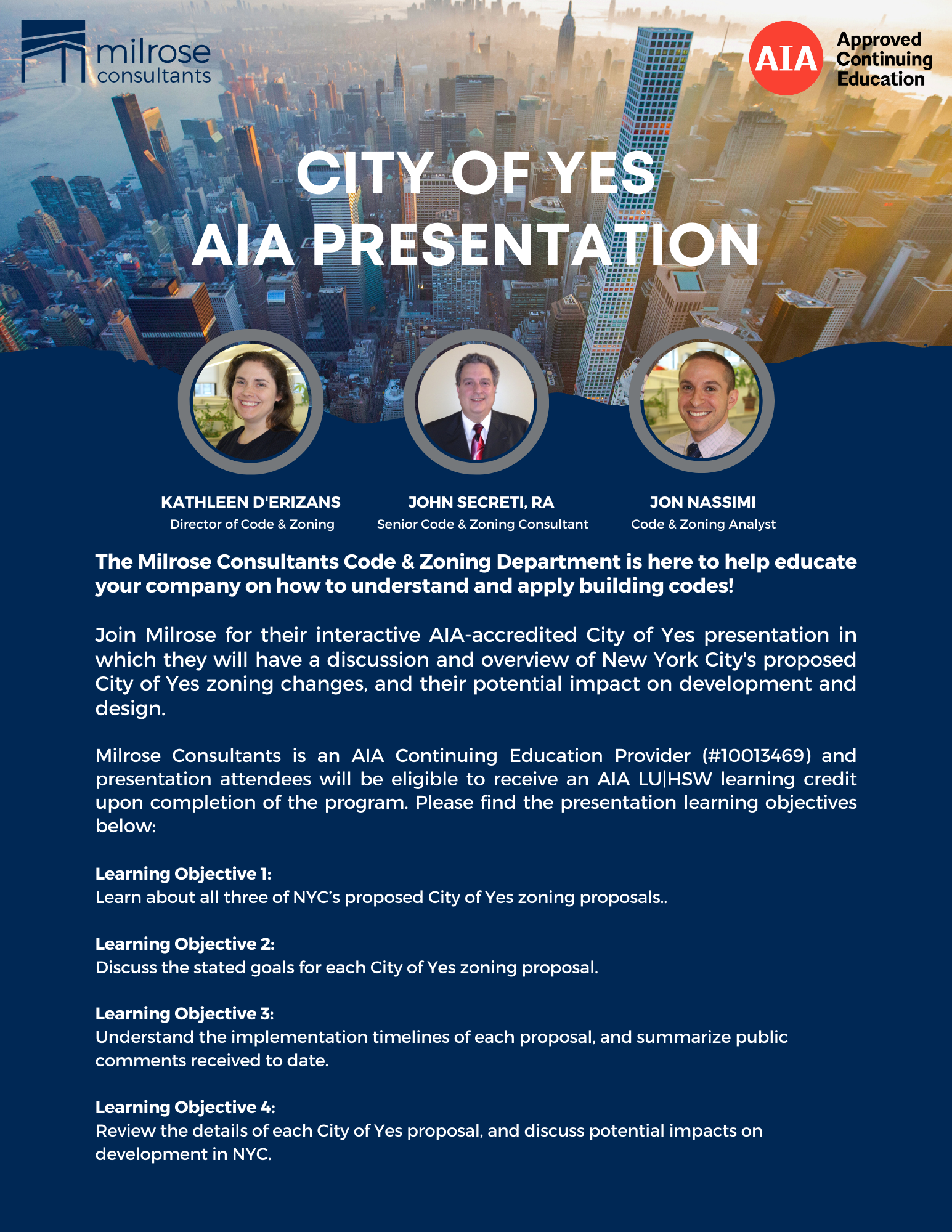 Schedule an AIA Code Presentation