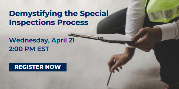 Navigating the Special Inspections Process Webinar - 3.27.24